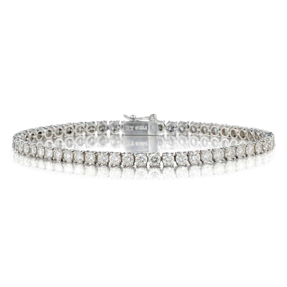 Platinum Diamond "Tennis Bracelet". 4.00ct Tw – Van Rijk