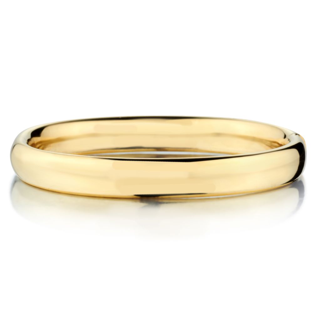 18kt Yellow Gold Solid Oval Bangle. Royal de Versalles. – Van Rijk