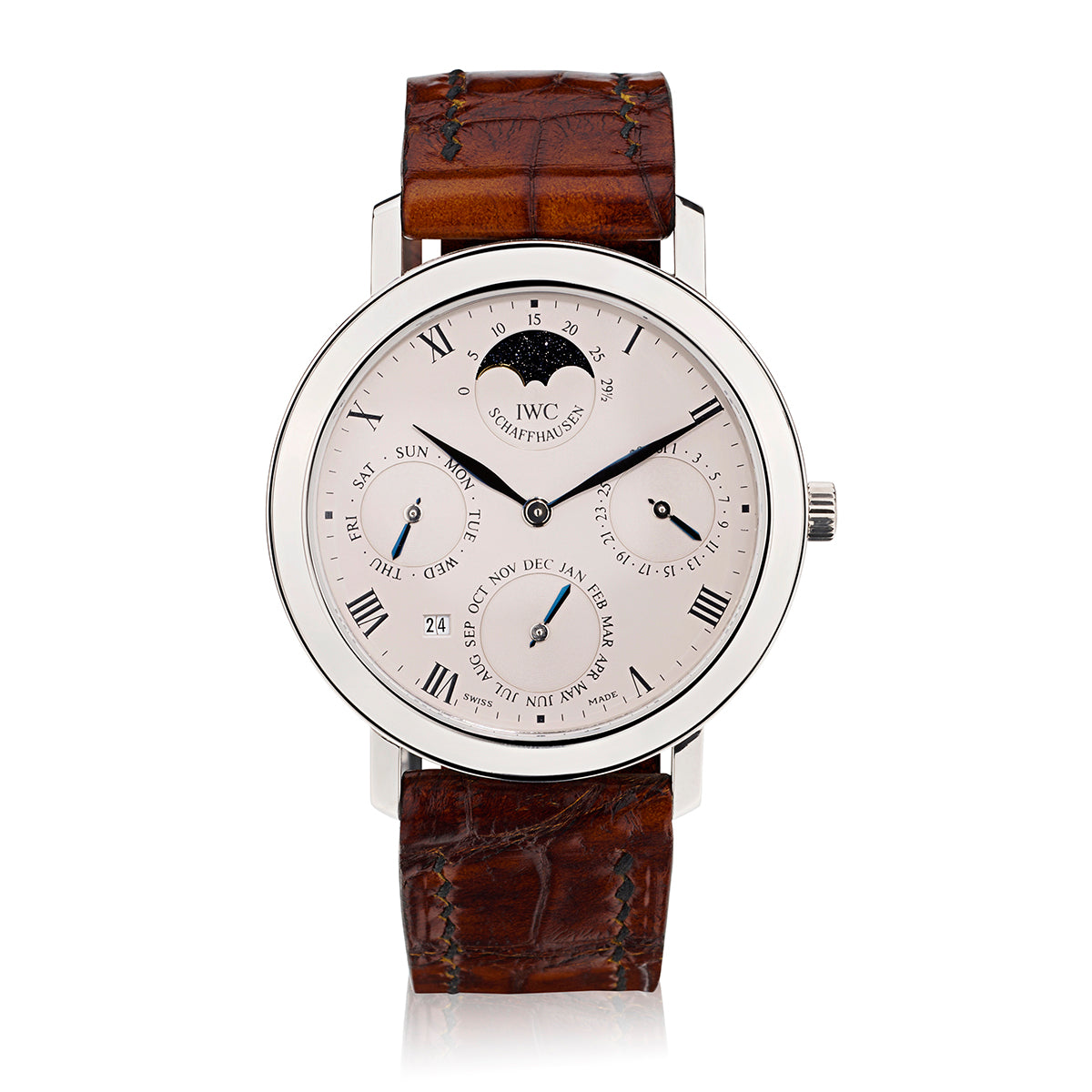 Rare IWC Romano Perpetual Moon Phases Slim Ref 2050 Van Rijk rare-iwc-romano-perpetual-moon-phases-slim-ref-2050-van-rijk