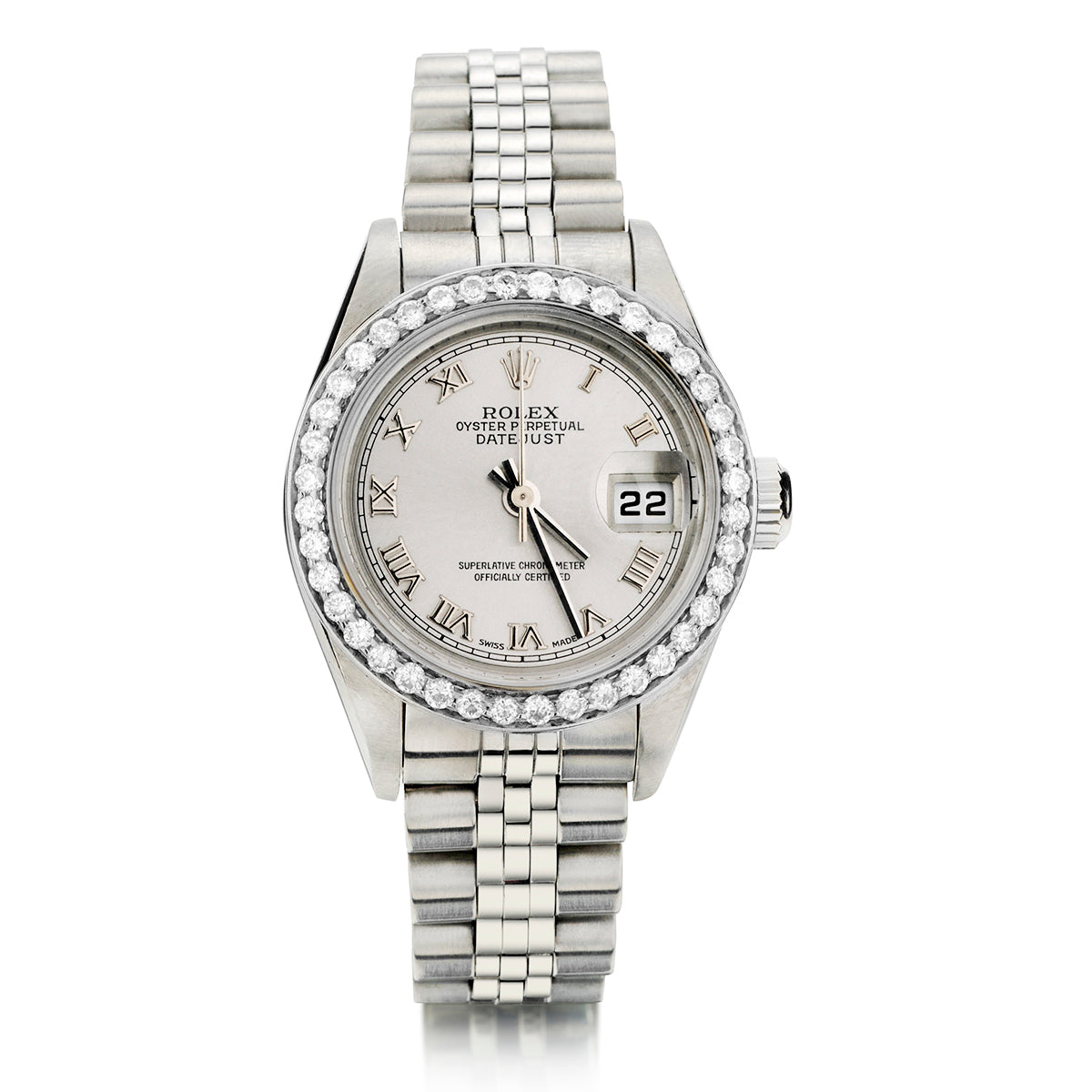 Rolex Ladies Datejust Steel Silver Roman Numerals Dial 26mm Watch Ref ...