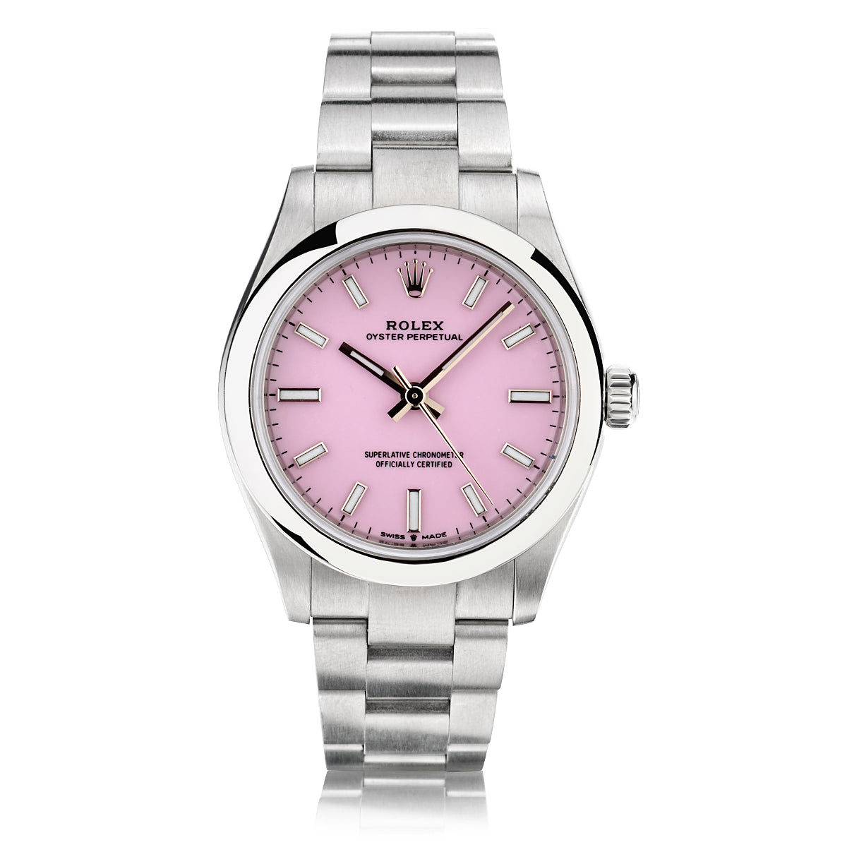 Rolex Stainless Steel Wristwatch with Candy Pink Dial. 31mm. Ref: 2772 ...