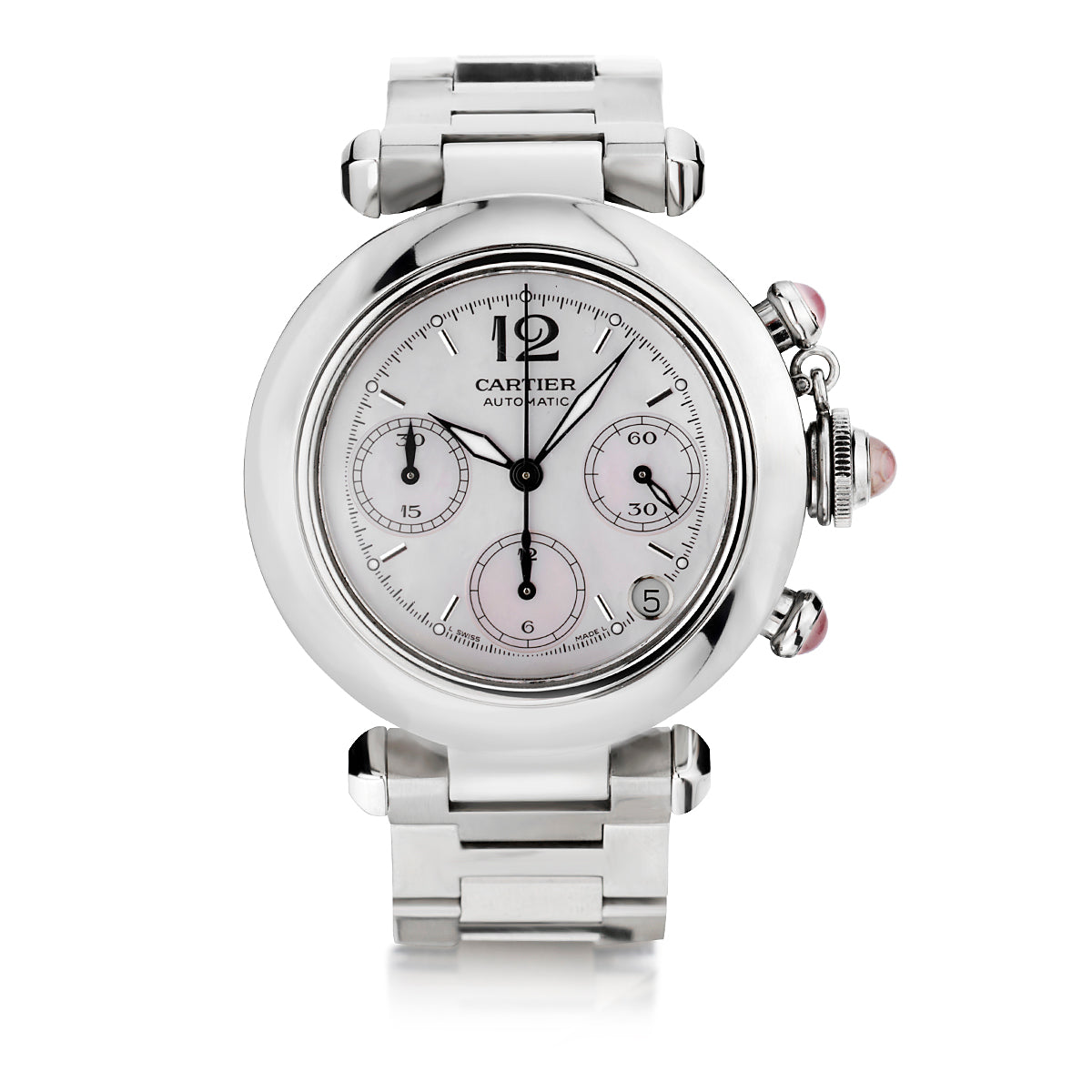 Cartier de Pasha Chronograph in Stainless Steel. Ref: 2412 – Van Rijk