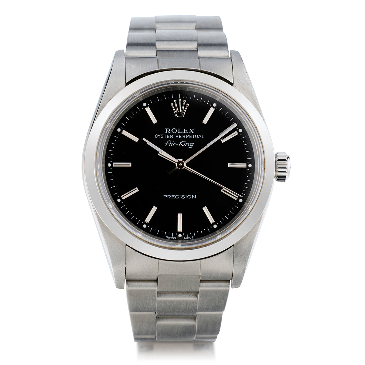 Rolex Stainless Steel OP Air King Precision with Black Dial. Ref: 1400 ...
