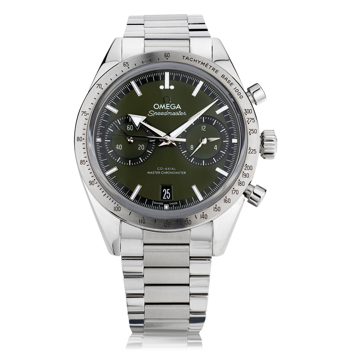 Omega Speedmaster in Stainless Steel 57. Green Dial. Ref: 33210.41.51 ...