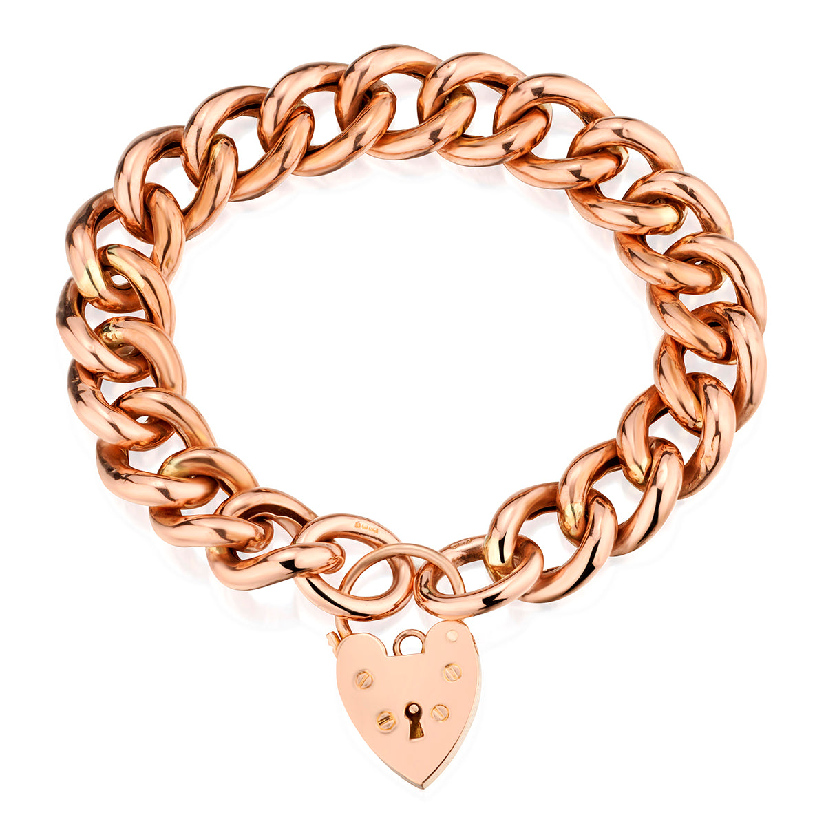 Vintage 9kt Rose gold "English" Lock Bracelet. – Van Rijk