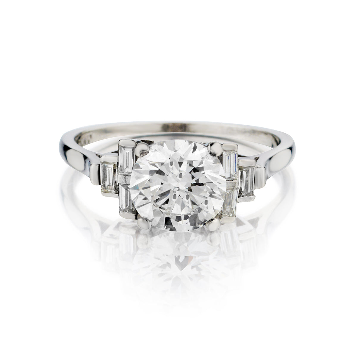 Birks Platinum and Diamond Ring. 1.95ct Brilliant Cut Diamond – Van Rijk