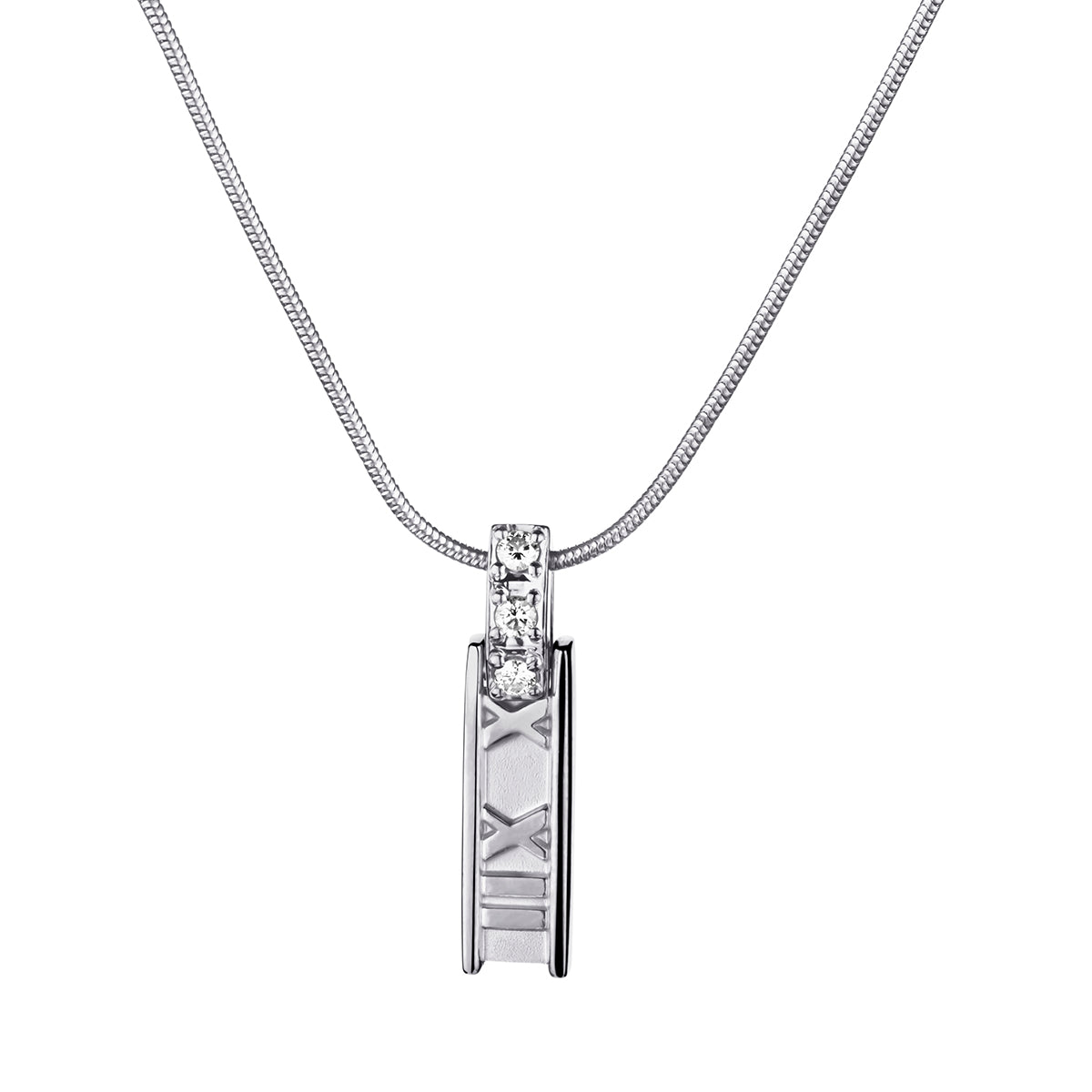 Tiffany & Co 3 - Diamond "Atlas Collection" Necklace. – Van Rijk
