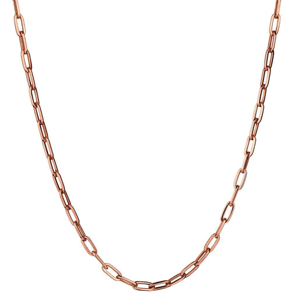 14kt Rose Gold Open Link Chain. 74 grams. – Van Rijk