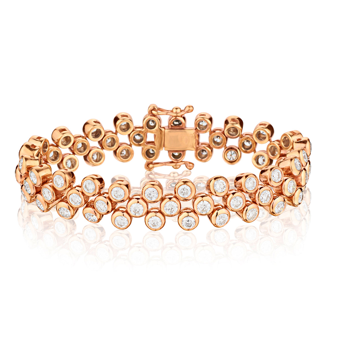 Ladies 18kt Pink Gold "Bubbles" Bracelet. 7.00 Total Carat Weight ...