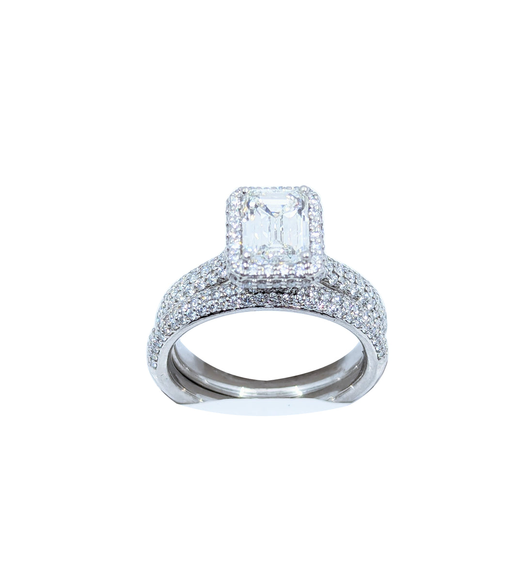 Birks Platinum Emerald Cut Diamond Ring Set. GIA Certificate 1.51ct ...