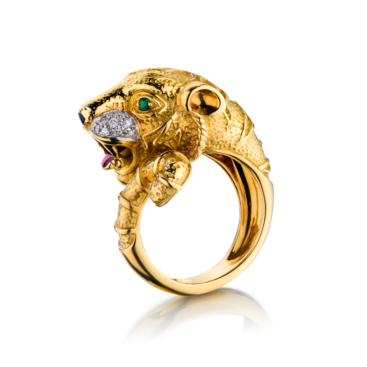 18kt Yellow Gold "Tiger" Ring. Weight: 19.00 Grams. – Van Rijk