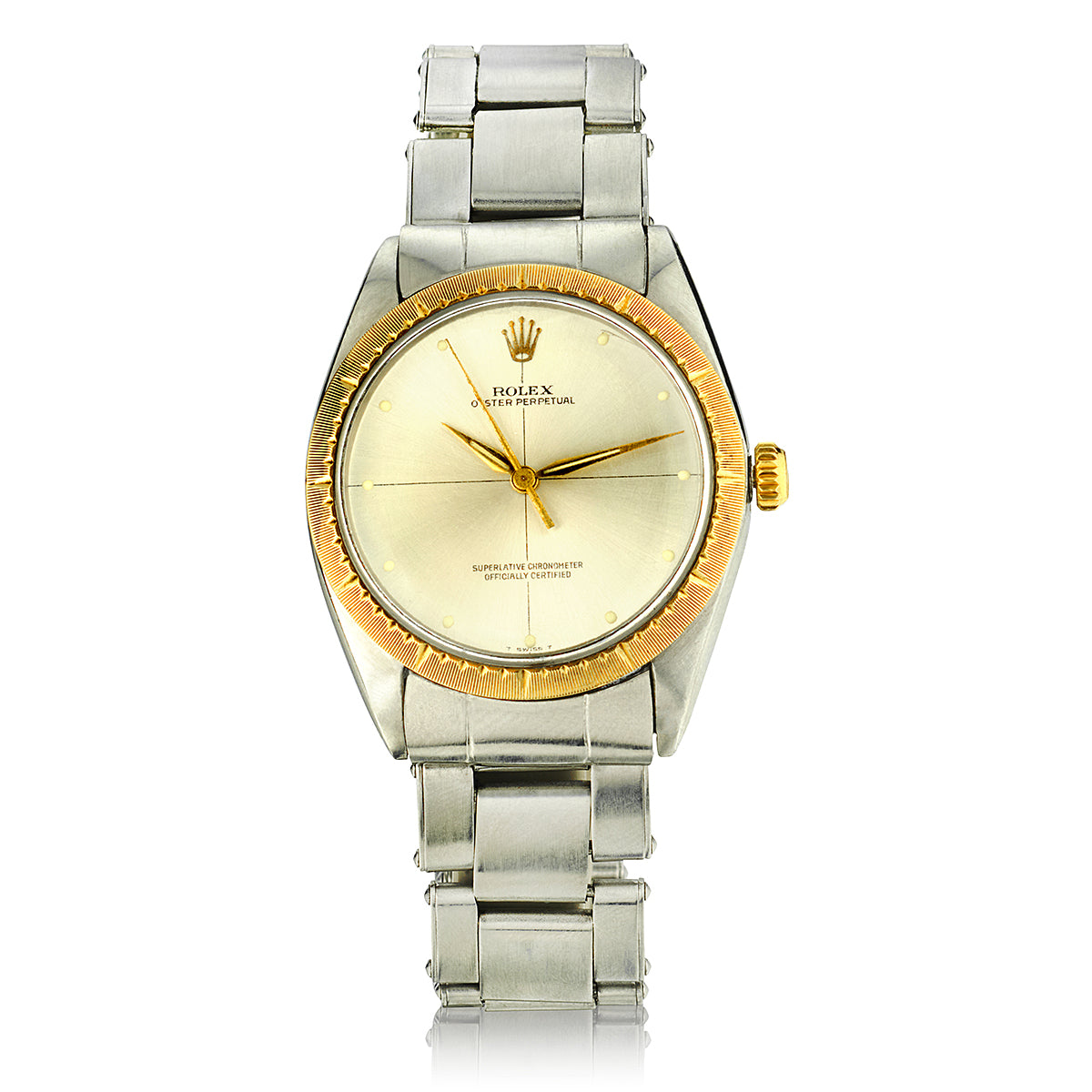 Rolex Vintage Zephyr Model Two Tone Wristwatch. Ref: 1008. Circa 1958 ...