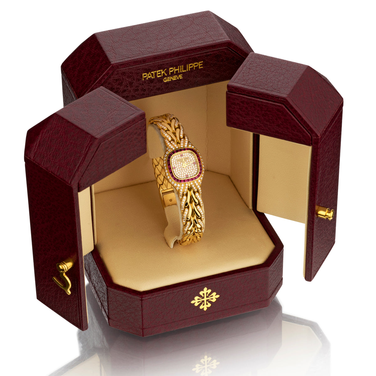 Patek Philippe "La Flamme" Ruby and Diamond Ladies Watch. Ref: 4806/11 ...