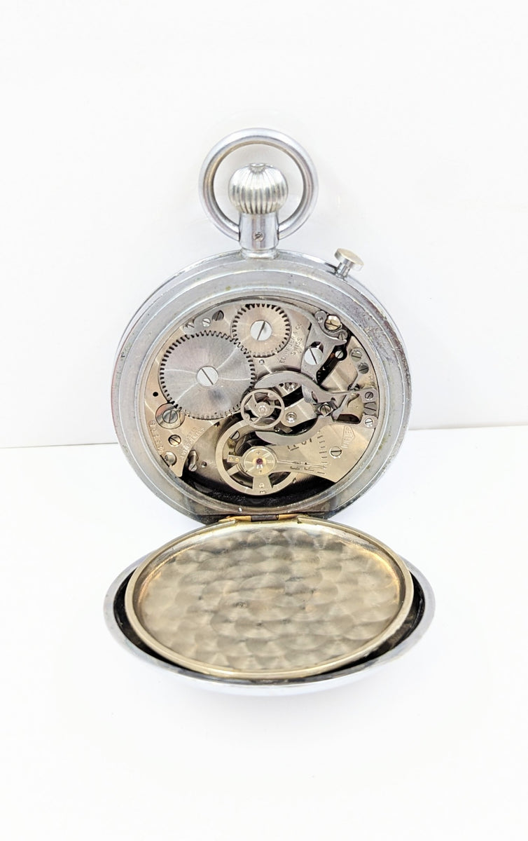 Vintage Heuer Trackmaster Pocket Watch in Stainless Steel – Van Rijk