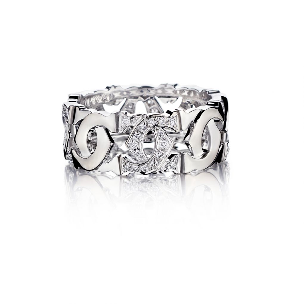 Cartier 18KT White Gold" Entrelaces" Diamond Ring – Van Rijk