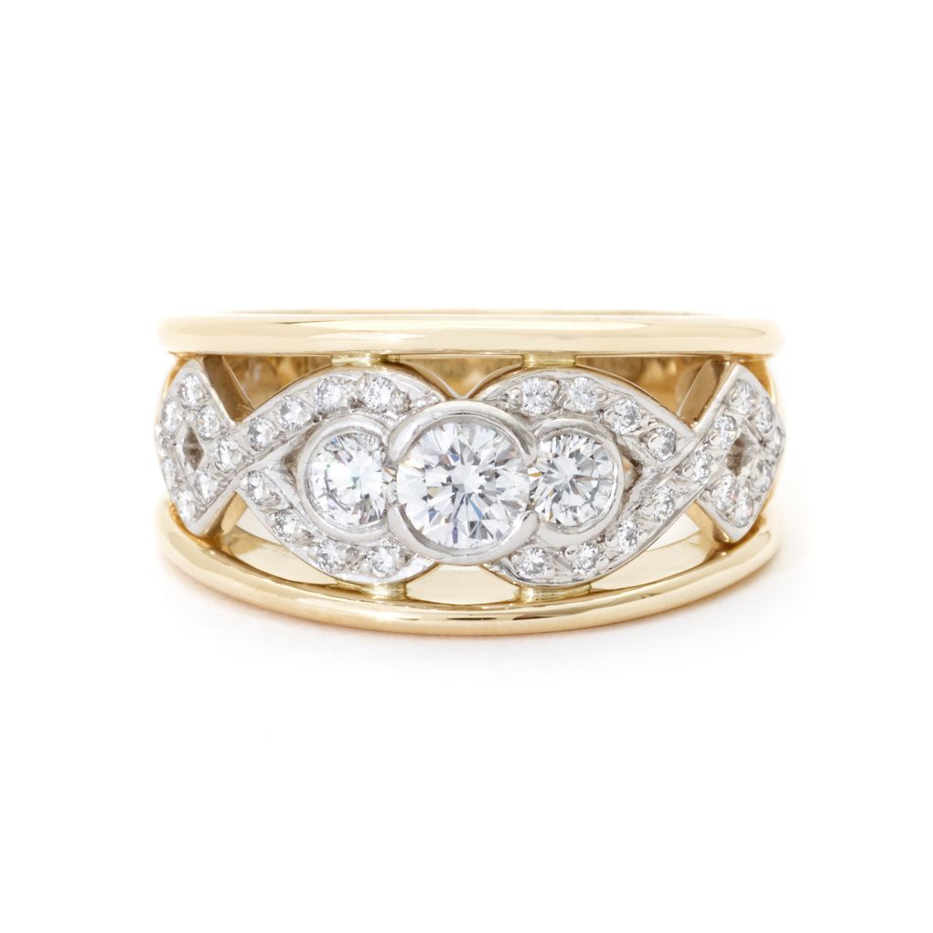 Birks Limited Edition Yellow Gold, Plat, & Diamond Band – Van Rijk