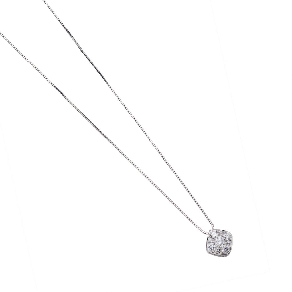 0.75CTW Round Brilliant Cut Diamond Cluster Pendant – Van Rijk