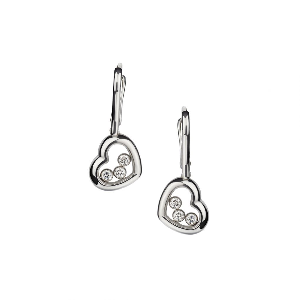 Chopard Happy Diamonds Collection WG Diamond Heart Drop Earrings – Van Rijk