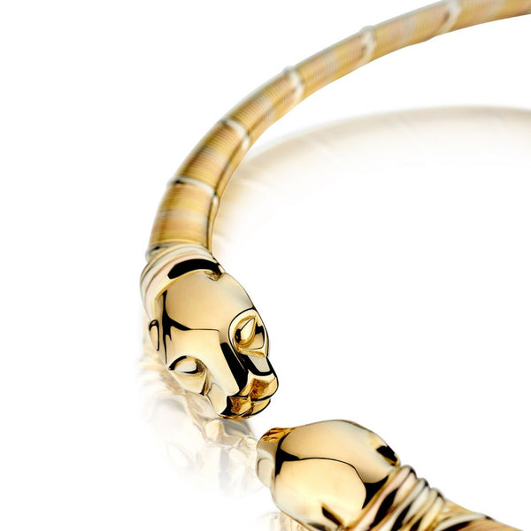 Cartier 18kt Tri-Colour Gold Panthere Choker Necklace – Van Rijk