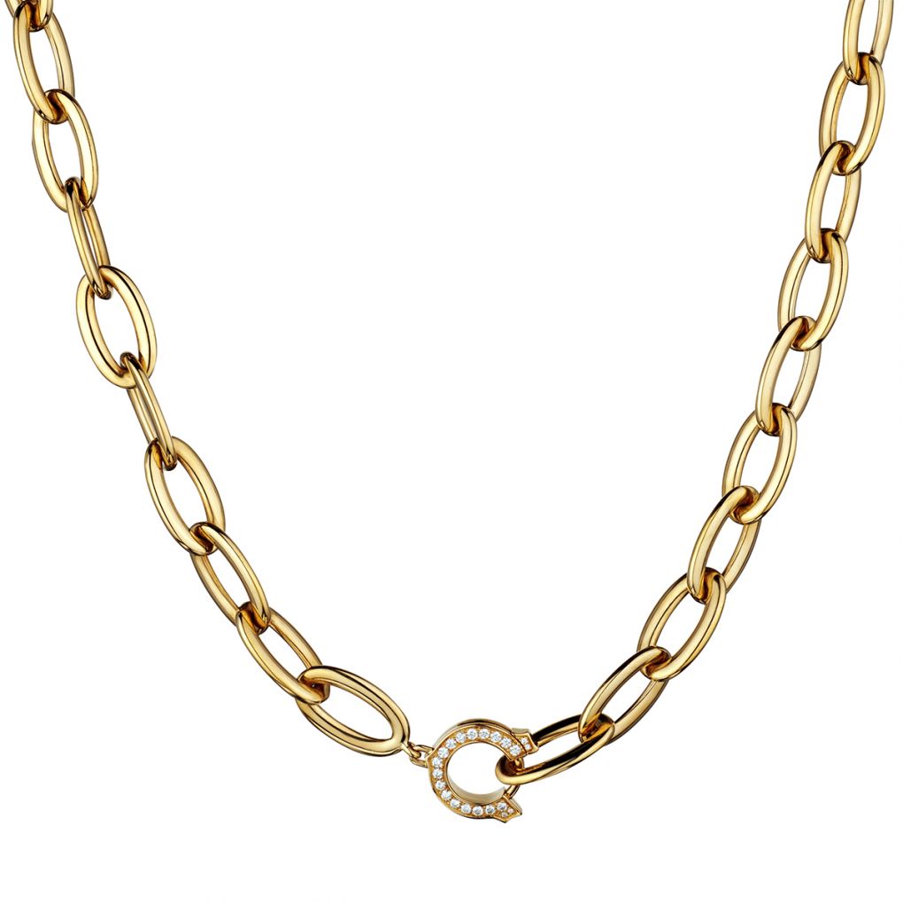Cartier oval Link Chain. Diamond C Closure – Van Rijk
