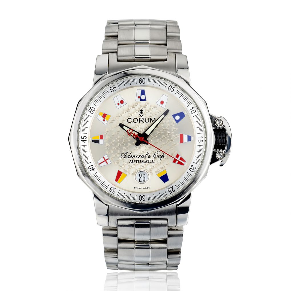 Corum Admirals Cup Trophy 41 Stainless Steel Silver Dial Watch – Van Rijk