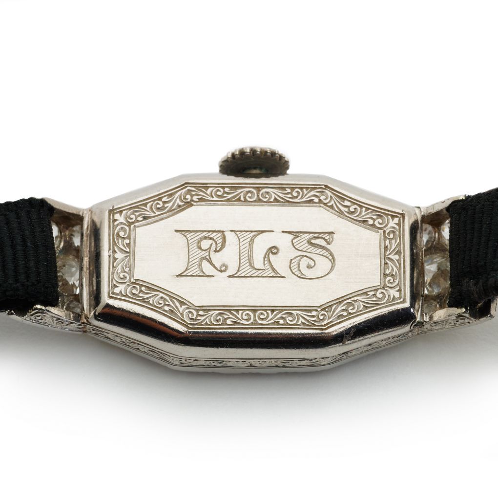 Ellis Birks Art-Deco Platinum And Diamond Watch – Van Rijk