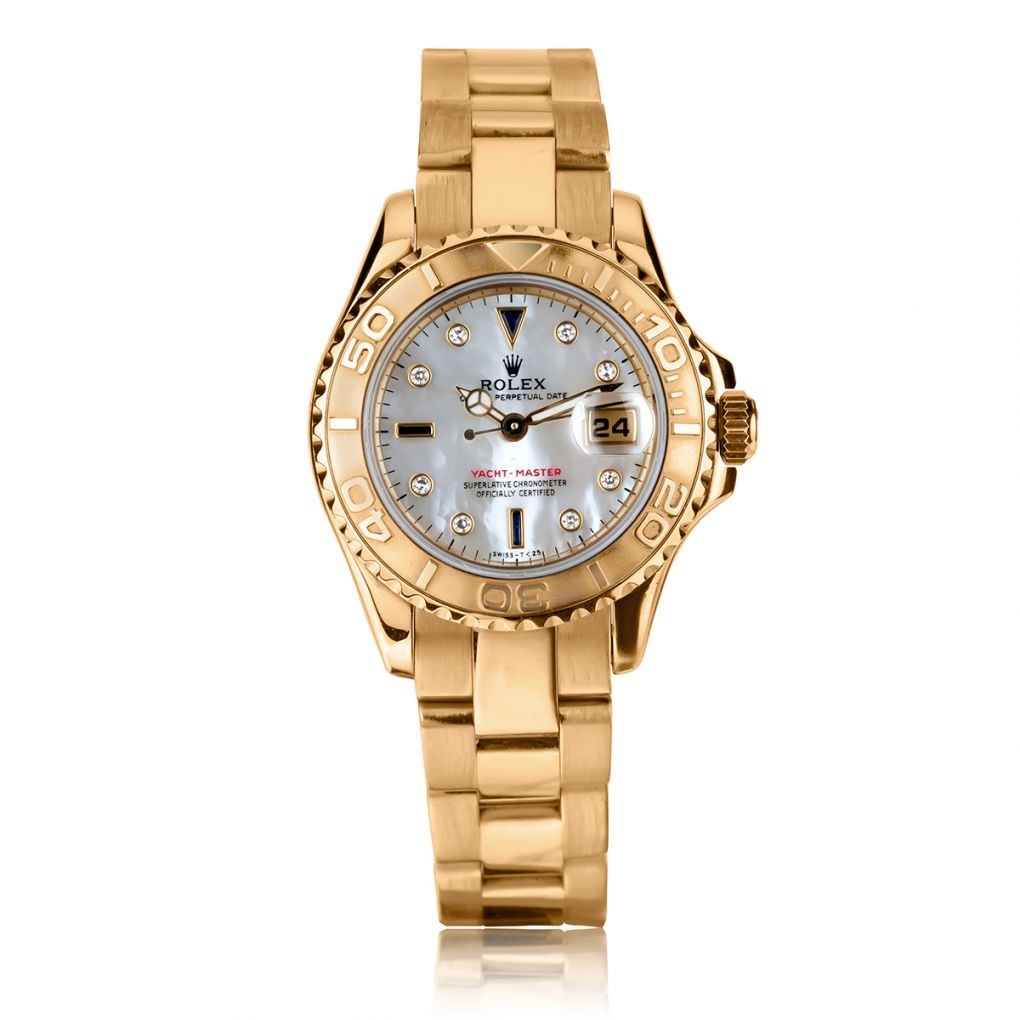 Rolex Oyster Perpetual Yacht-Master Yellow Gold MOP Dial Watch. Ref:16 ...