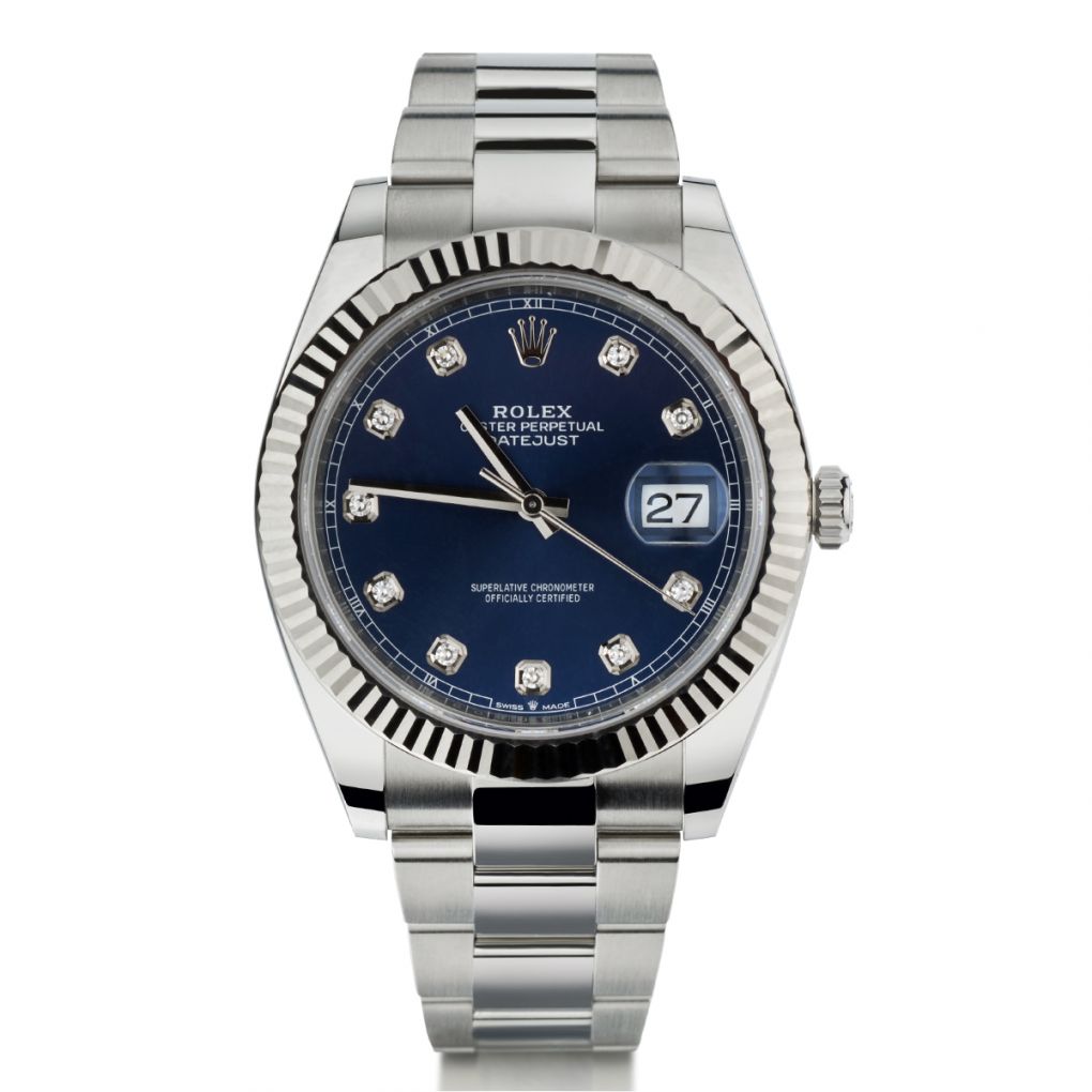 Rolex Oyster Perpetual Datejust II Blue Dial With Diamonds Watch – Van Rijk
