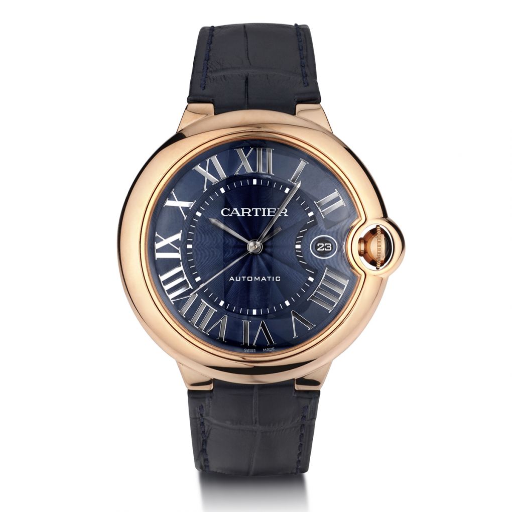 Cartier 18KT Rose Gold Blue Dial Ballon Bleu 42MM Automatic Watch – Van ...