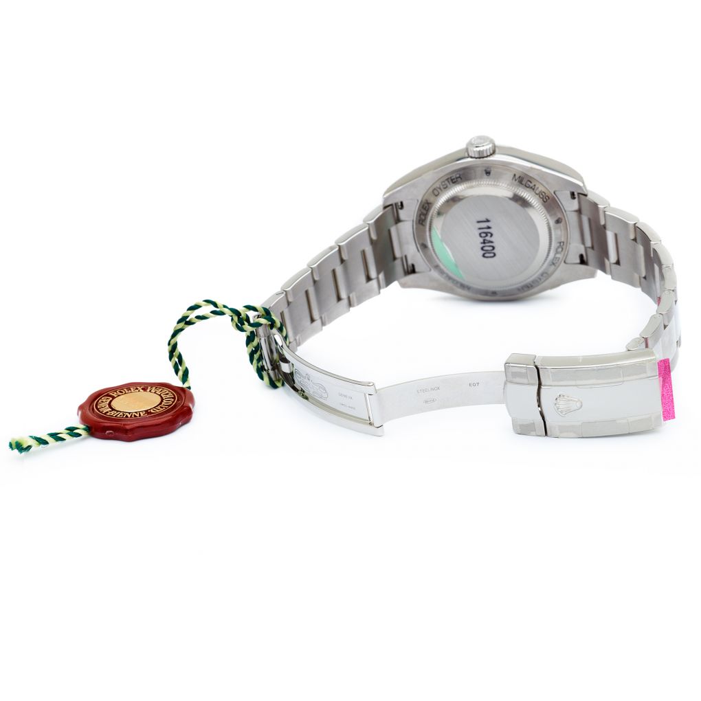 Rolex Oyster Perpetual Milgauss Stainless Steel Black Dial Watch – Van Rijk