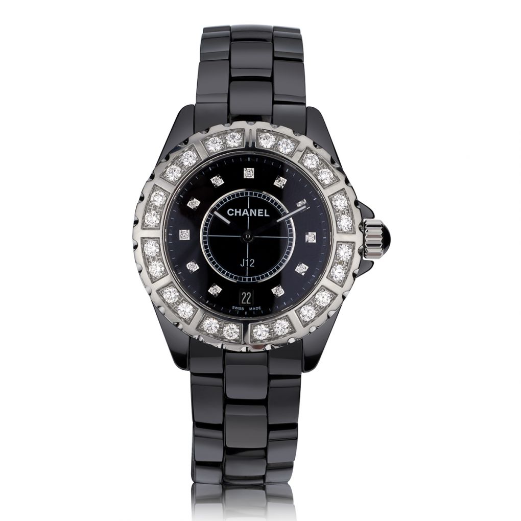 Chanel Unisex J12 Ceramic Black Diamond Dial/Bezel Watch – Van Rijk