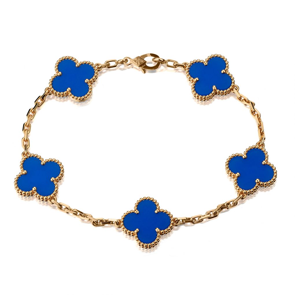 Van Cleef & Arpels vintage Alhambra 5 stone agate bracelet – Van Rijk