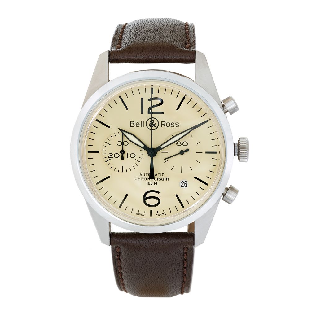 Bell and Ross Vintage Inspired Chronograph Steel Watch – Van Rijk
