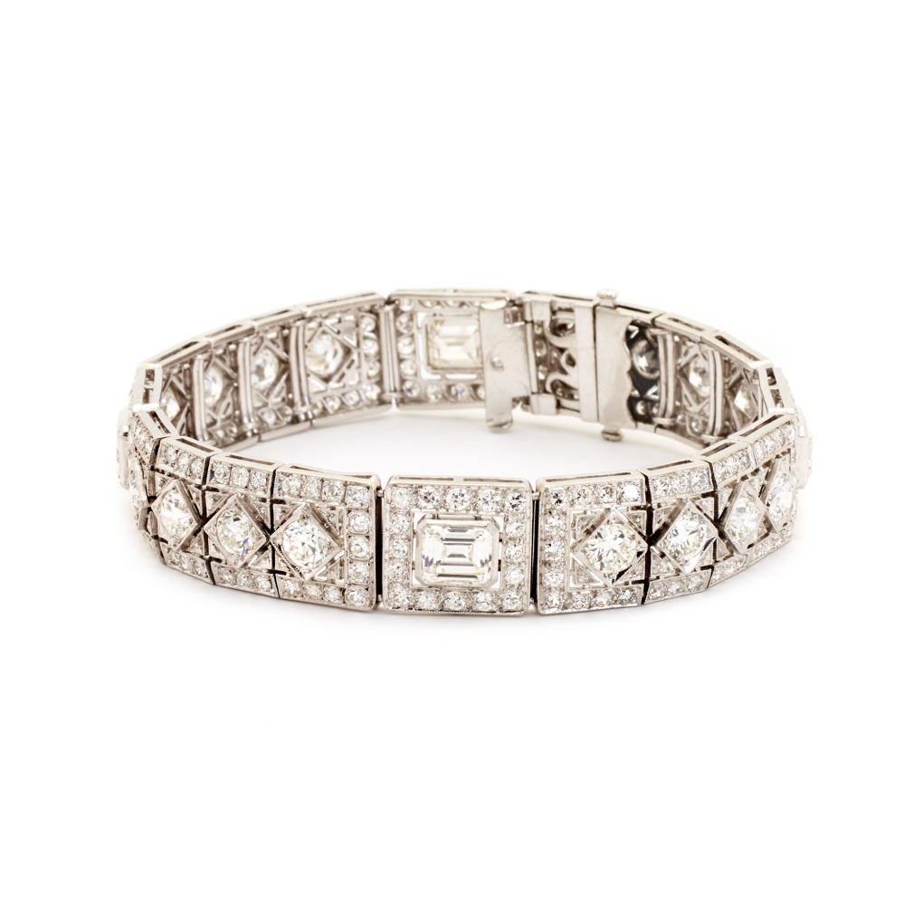 Birks Vintage Emerald & European-Cut Diamond Bracelet – Van Rijk