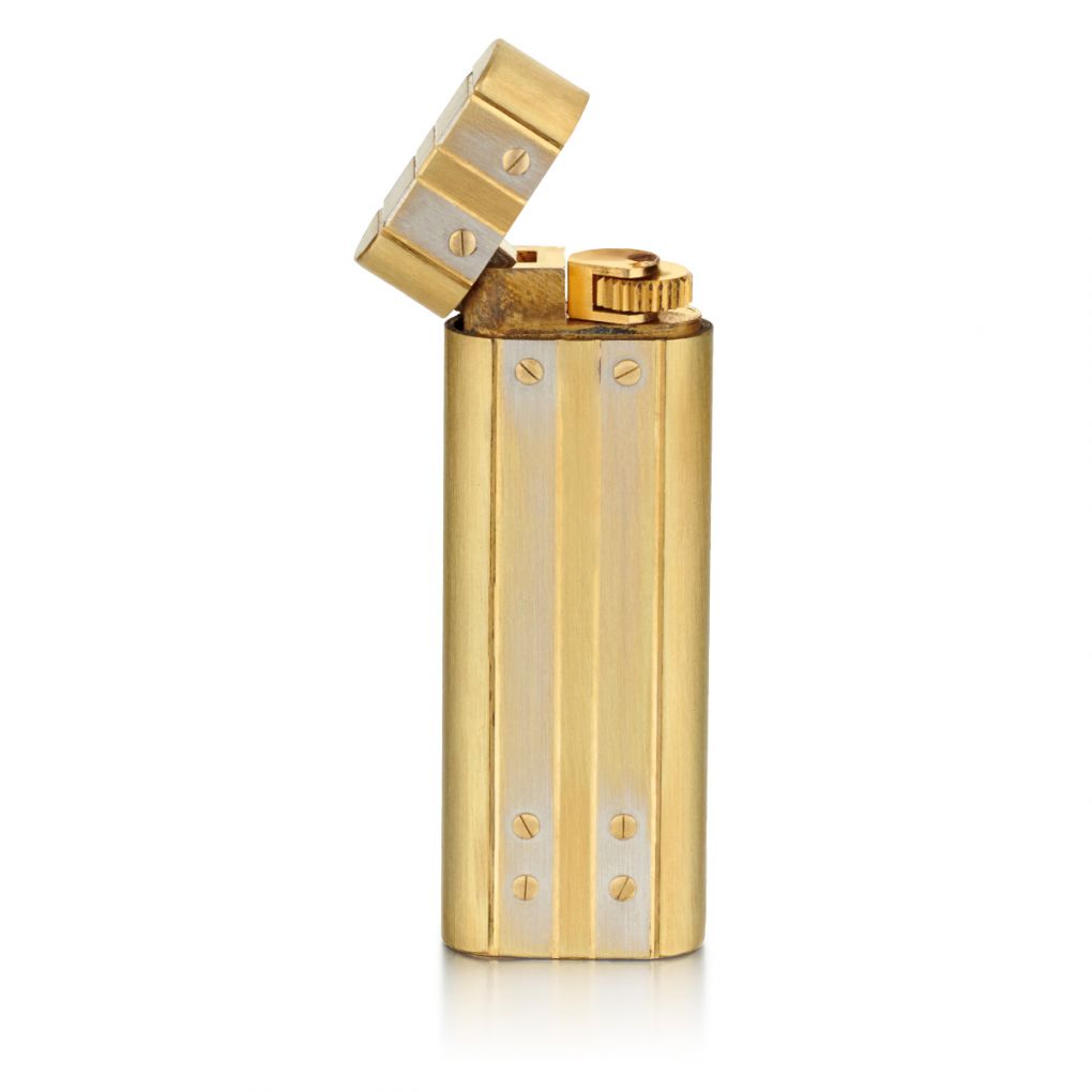Cartier Unisex Silver And Gold Santos De Cartier Paris Lighter – Van Rijk