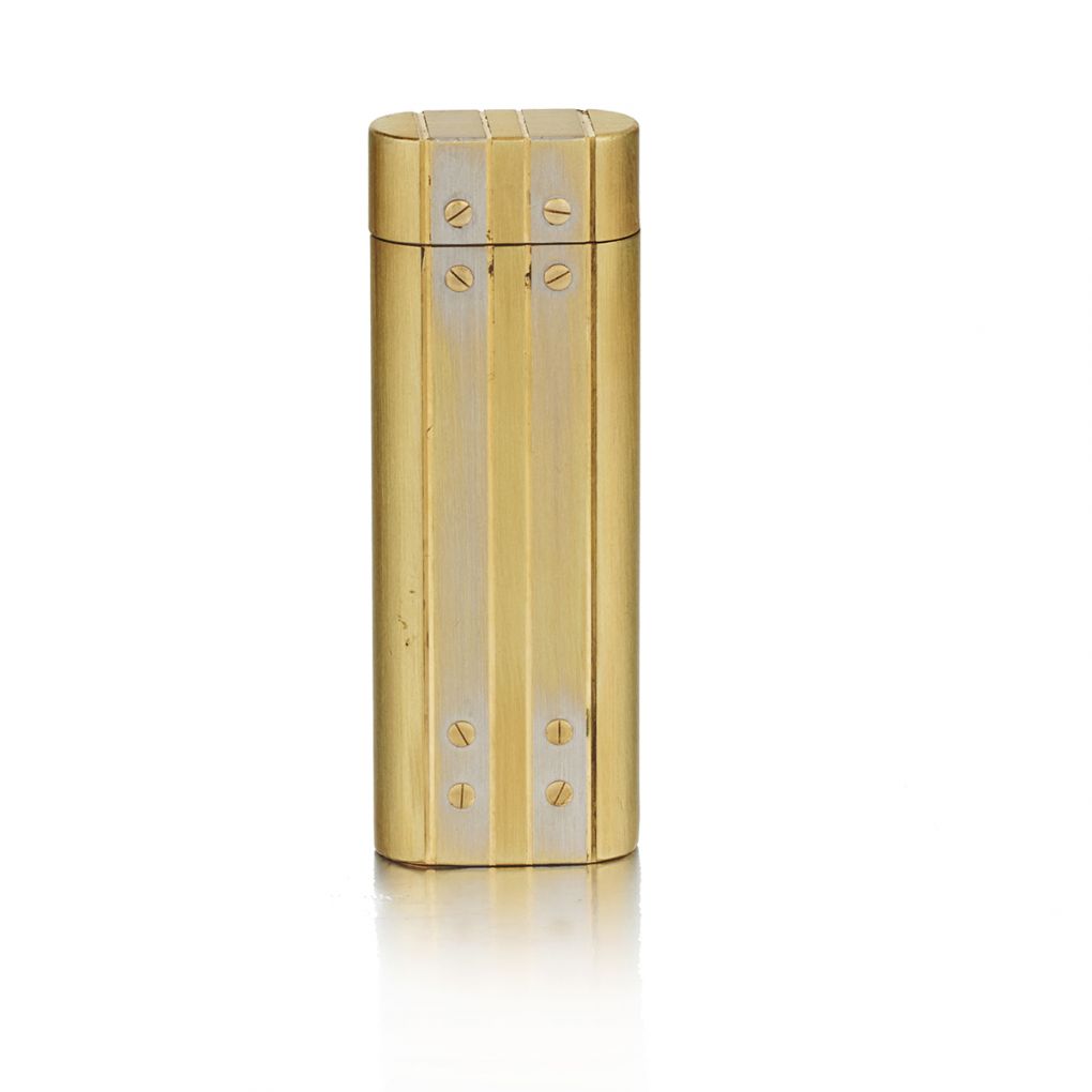 Cartier Unisex Silver And Gold Santos De Cartier Paris Lighter – Van Rijk
