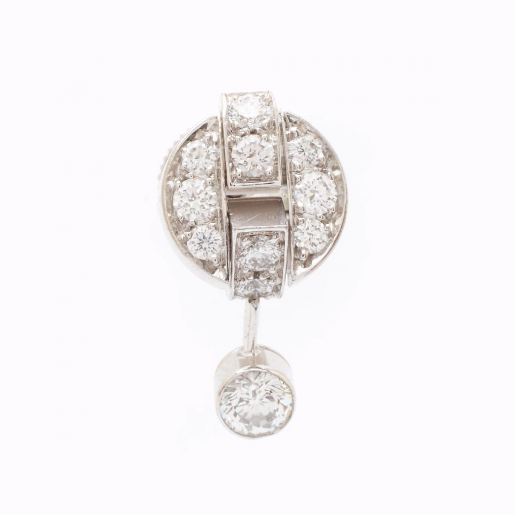 Cartier Himalia Diamond Drop 18 Karat White Gold Earrings – Van Rijk