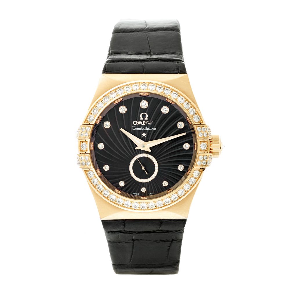 Omega Constellation Co-Axial Rose Gold & Diamond Watch. Ref: 123.58.35 ...