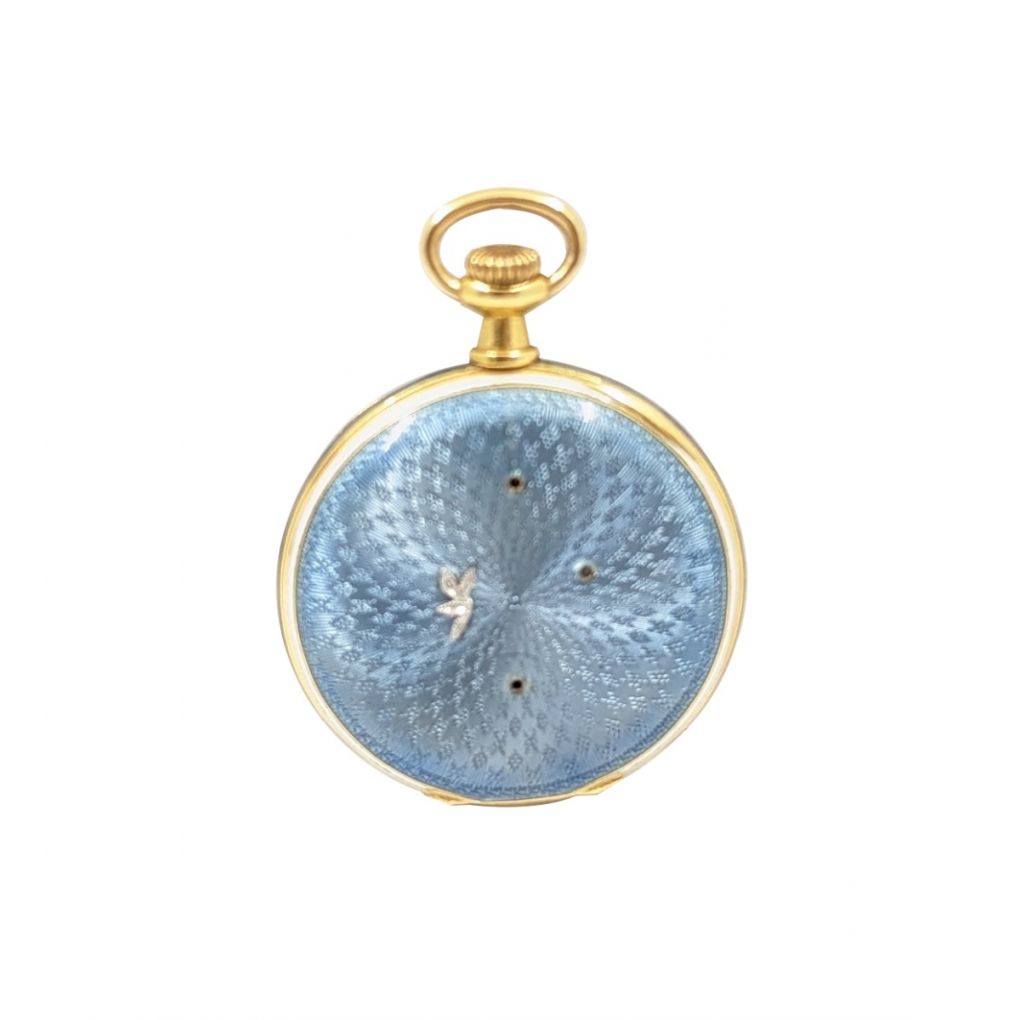 Eterna 18kt Yellow Gold and Enamel Ladies Pocket Watch | Van Rijk ...