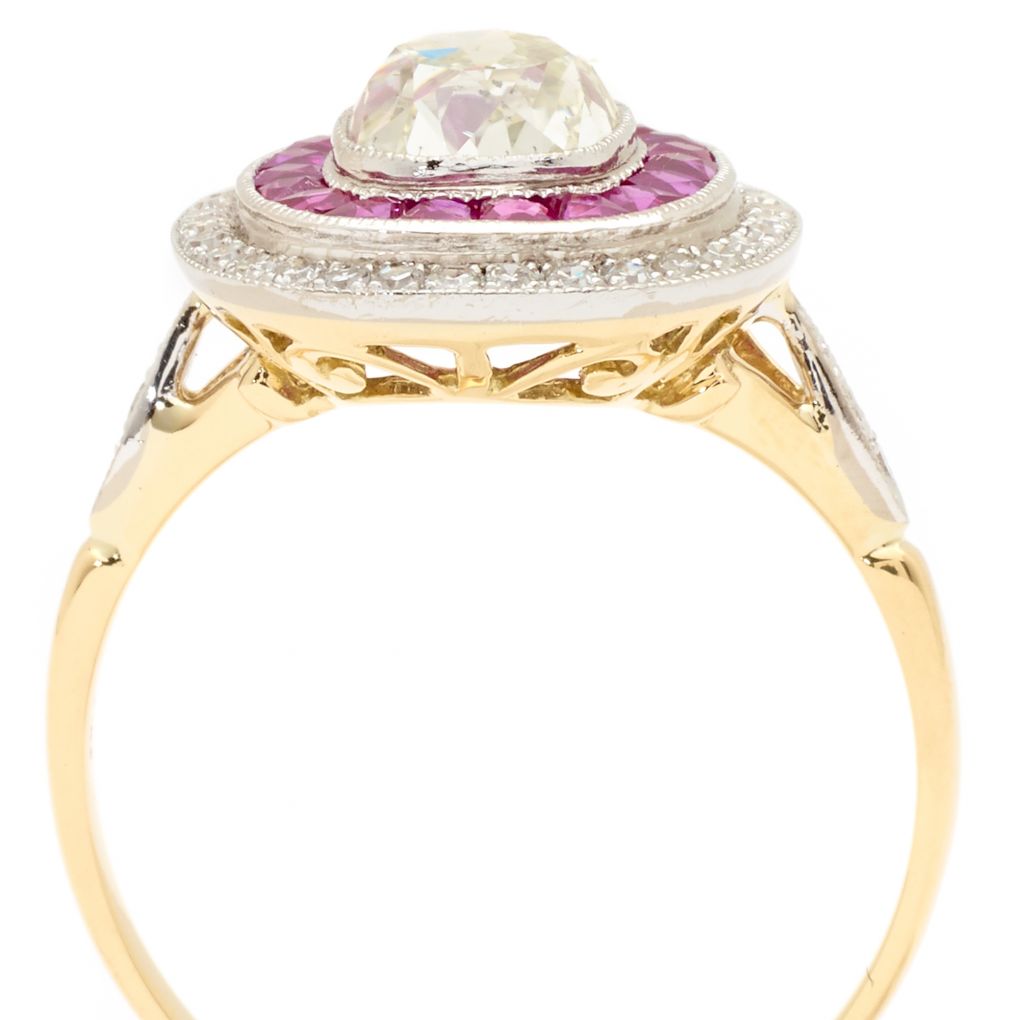 Vintage Edwardian Old-Mine Cut Diamond & Ruby Ring – Van Rijk