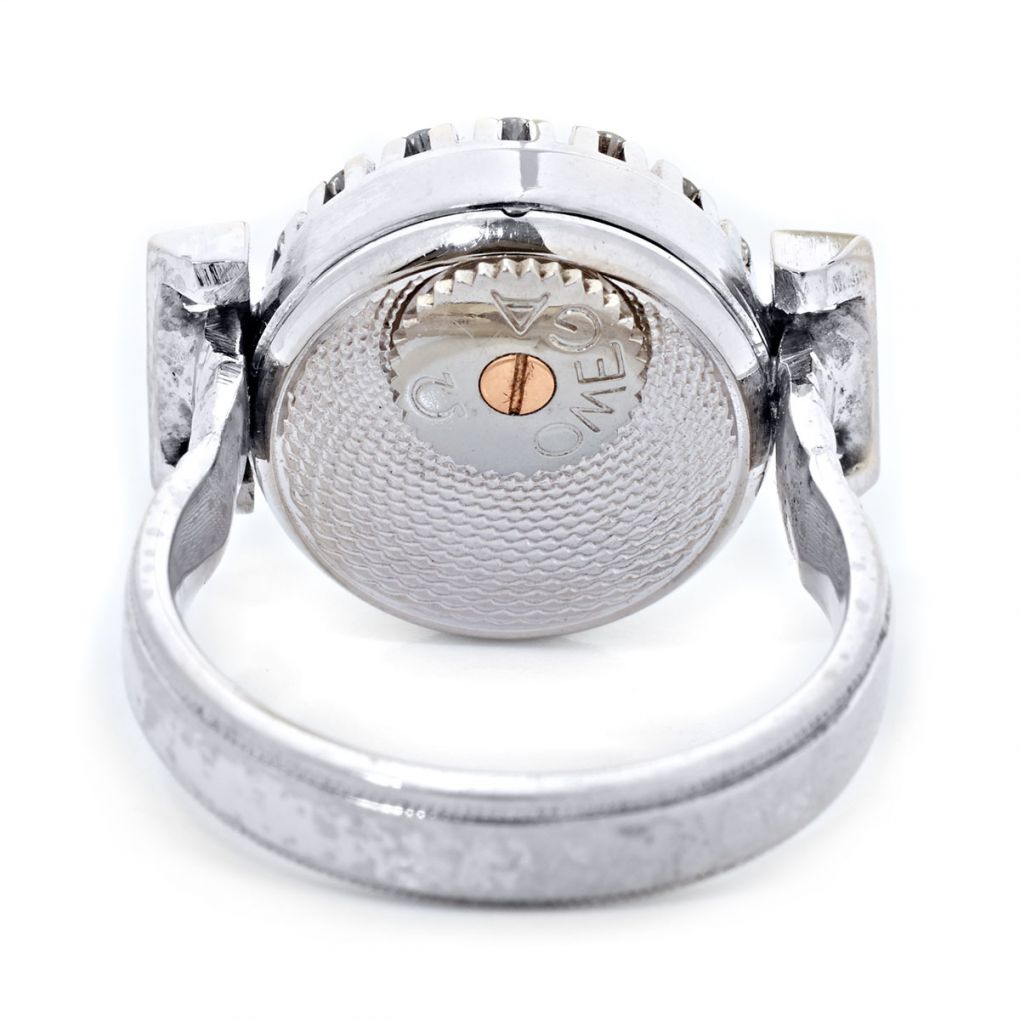 Omega White Gold & Diamond Manual Winding Watch Ring – Van Rijk